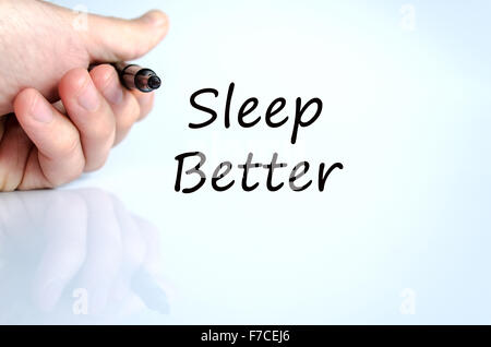 Sleep better text concept Stock Photo - Alamy
