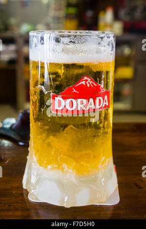 Dorada beer in cold glass, Lanzarote, Canary Islands, Spain Stock Photo ...