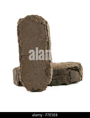 peat fuel blocks for use in an open fire Stock Photo - Alamy