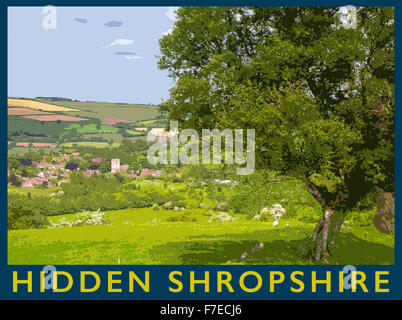 The Shropshire village of Cardington, Shropshire, England, UK Stock ...