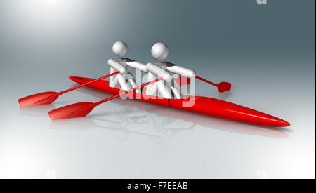 three dimensional rowing symbol, olympic sports series Stock Photo - Alamy