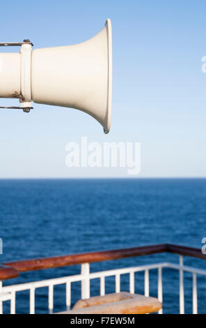 Public address system (PA system) loudspeaker on cruise ship Stock ...