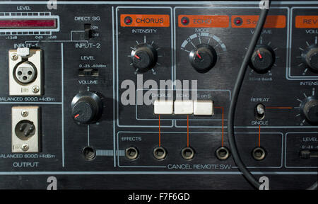 music recording studio effects rack, equalizers, compressors, digital ...