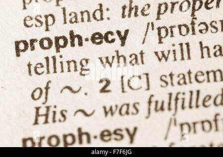 Definition of word omen in dictionary Stock Photo - Alamy