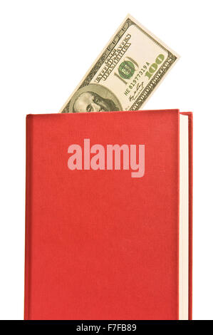 Blank book with bookmark on color background Stock Photo - Alamy