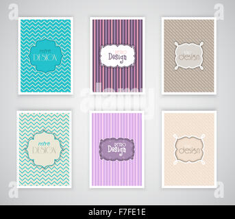 Collection of retro design templates Stock Photo - Alamy