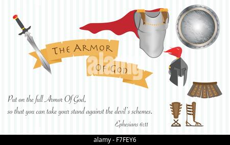 The Armor of God Warrior Jesus Christ Holy Spirit Sign Vector ...