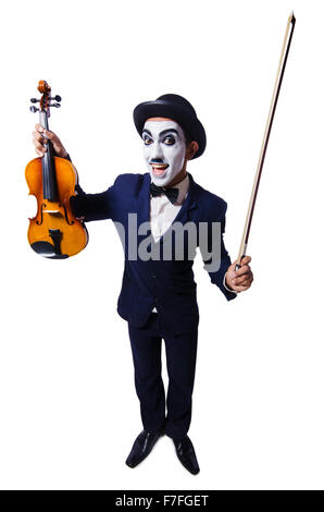 Man with face mask playing violin Stock Photo - Alamy