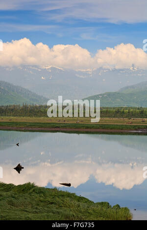 Minette Bay and Kitimat river estuary, Kitimat, British Columbia Stock ...