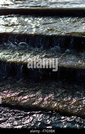 Water cascading down steps Stock Photo - Alamy