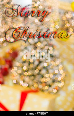Christmas background with festive decoration and text - Merry Christmas ...