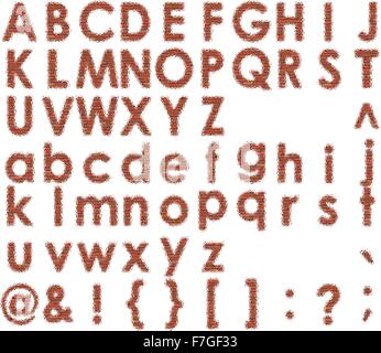 Red Brick Letters Stock Vector Image & Art - Alamy