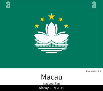 Flag of Macau. Macau flag official colors and proportion digital vector ...