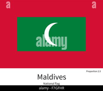 Flag of Maldives. Maldives flag official colors and proportion digital ...