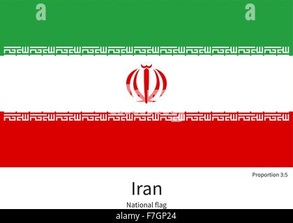 Flag of Iran. Iran flag official colors and proportion digital vector ...