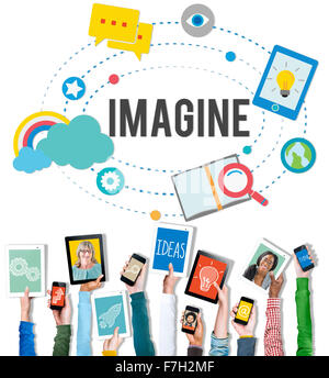 Imagine Imagination Ideas Innovate Thinking Concept Stock Photo - Alamy