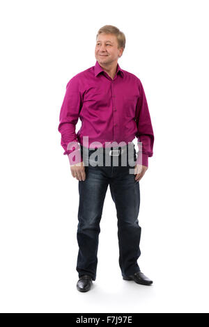 Handsome 40-year-old man relaxing in sofa Stock Photo - Alamy