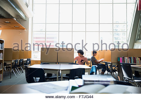 Two asian students studying in library Stock Photo - Alamy