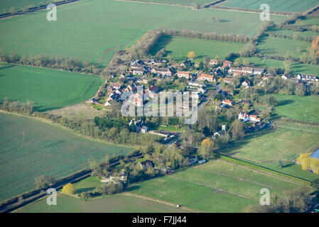 An aerial view of the Lincolnshire village of Fillingham and Fillingham ...