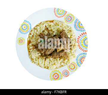 Kusksu - Libyan Couscous with Spicy Beef and Vegetables.Lebanese ...