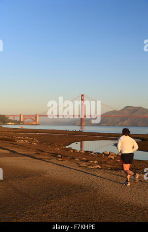 Crissy Field, Golden Gate Bridge, San Francisco, California, USA. Photo ...