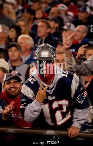 New England Patriots fans root for home team at, Gillette Stadium Stock ...