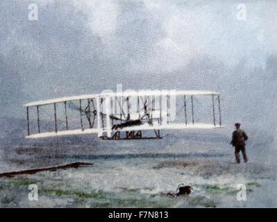 The first powered flight, December 17 1903, Kitty Hawk, North Carolina ...