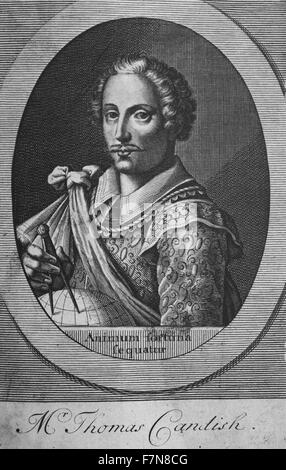 THOMAS CAVENDISH (1560-1592) English explorer and pirate Stock Photo ...