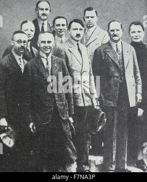 Photograph of Nazi leaders. Left to right: Fabricius, German Minister ...