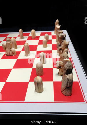 The Lewis chessmen (or Uig chessmen, named after the bay where they ...
