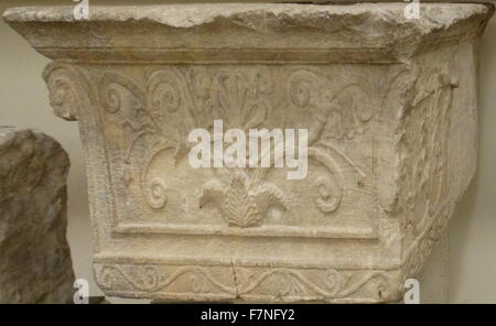 Finial of back of a Greek, 3rd century BC, marble bench (exedra) in the ...