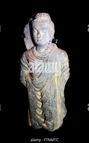 Schist standing Buddha from Gandhara, Pakistan. Dated 2nd Century Stock ...
