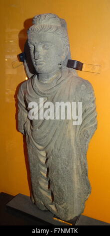 Schist standing Buddha from Gandhara, Pakistan. Dated 2nd Century Stock ...