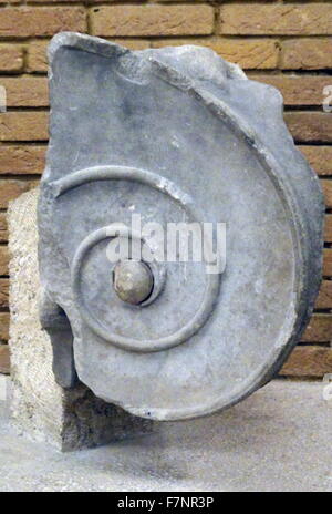 Volute of Ionic capital of the interior order of the temple of Apollo ...