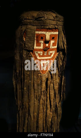 Wooden dance mask created by the indigenous Aparai people, Brazil ...