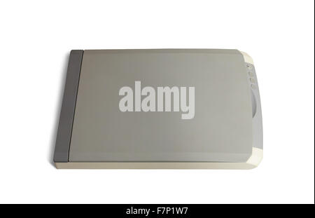 closed office scanner A4. Isolated on white with clipping path Stock ...