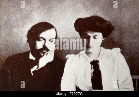 Claude Debussy, the french composer and his second wife, Emma Bardac ...