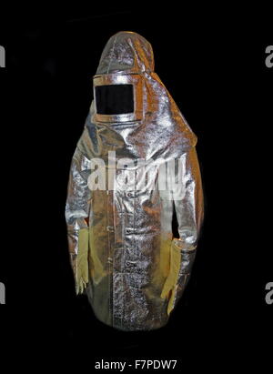 Heatsuit used for working near volcanoes. The suit can withstand ...