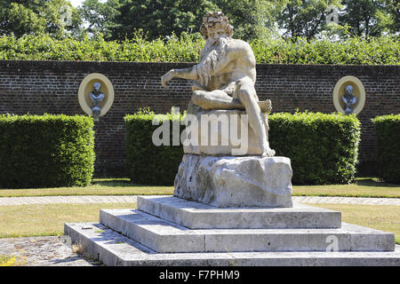 The River God statue in the garden created by Simon Sainsbury and ...