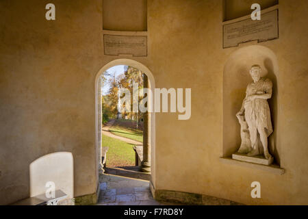 Inside the Temple of Ancient Virtue at Stowe Landscape Gardens ...