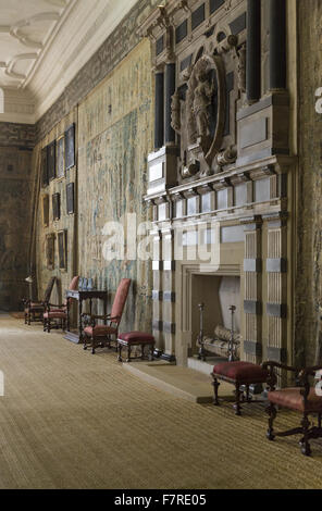 A tapestry in the Long Gallery at Hardwick Hall, Derbyshire. Hardwick ...