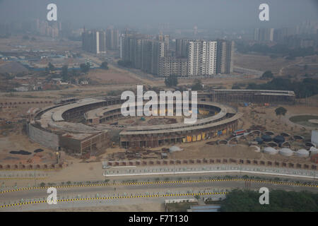 Aerial view of the under construction upcoming Lucknow Agra expressway ...