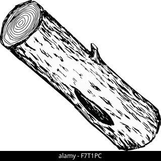 log wood sketch hand drawn vector Stock Vector Image & Art - Alamy
