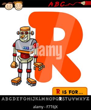 Kids robot alphabet, font or type, vector letters, digits and ...