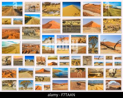 african landscapes collage Stock Photo - Alamy