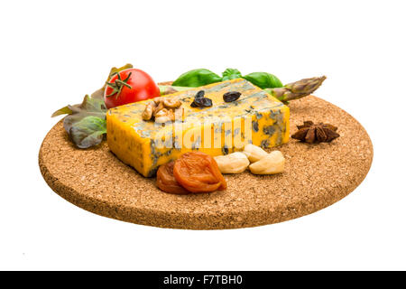 Gold cheese with mould Stock Photo - Alamy