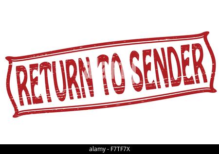 Red Return To Sender Rubber Stamp Seal Vector Stock Vector Image & Art ...