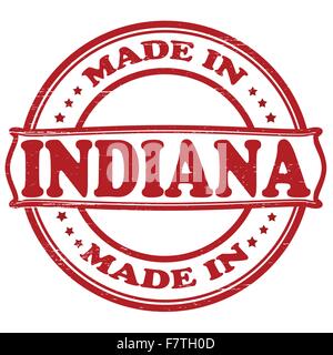 Made in Indiana - rubber stamp - vector, Indiana (United States of ...
