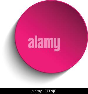 Pink color circle shape sticker with positive phrase, vector ...