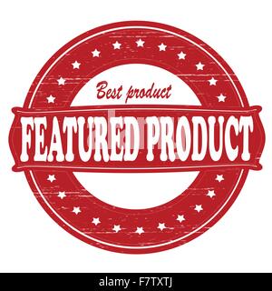 featured product stamp. featured product round sign. label on ...